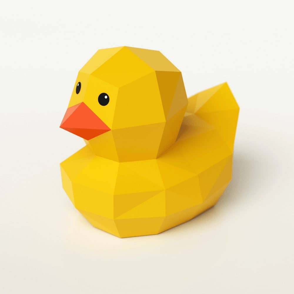 PAPERCRAFT WORLD - Rubber Duck 3D Papercraft Origami Model ...